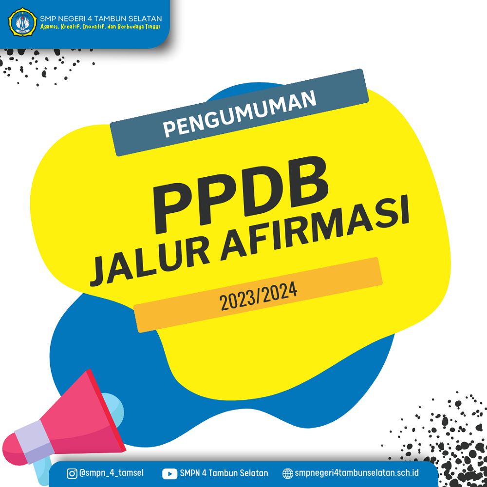 PENGUMUMAN HASIL SELEKSI PPDB JALUR AFIRMASI DAN PTOW TAHUN PELAJARAN 2023/2024