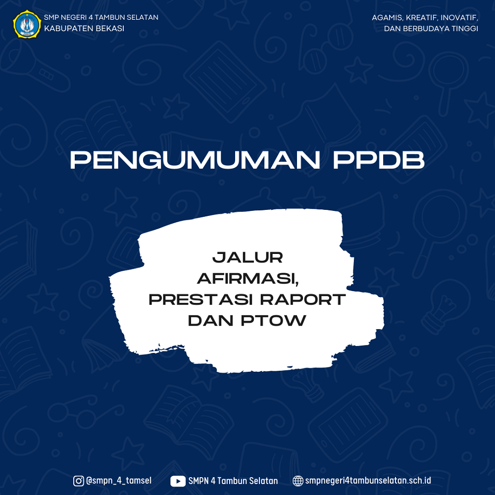 Pengumuman Hasil Seleksi PPDB Jalur Afirmasi, Prestasi Nilai Raport dan Perpindahan Tugas ...